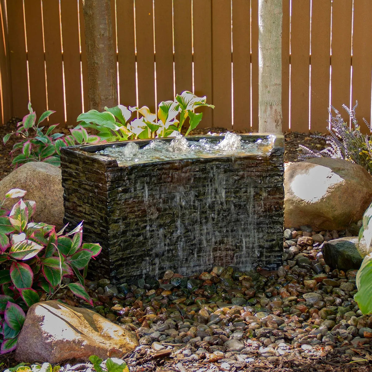 Small Curved Stacked Slate Wall Base – 33cm — Aquascape Australia